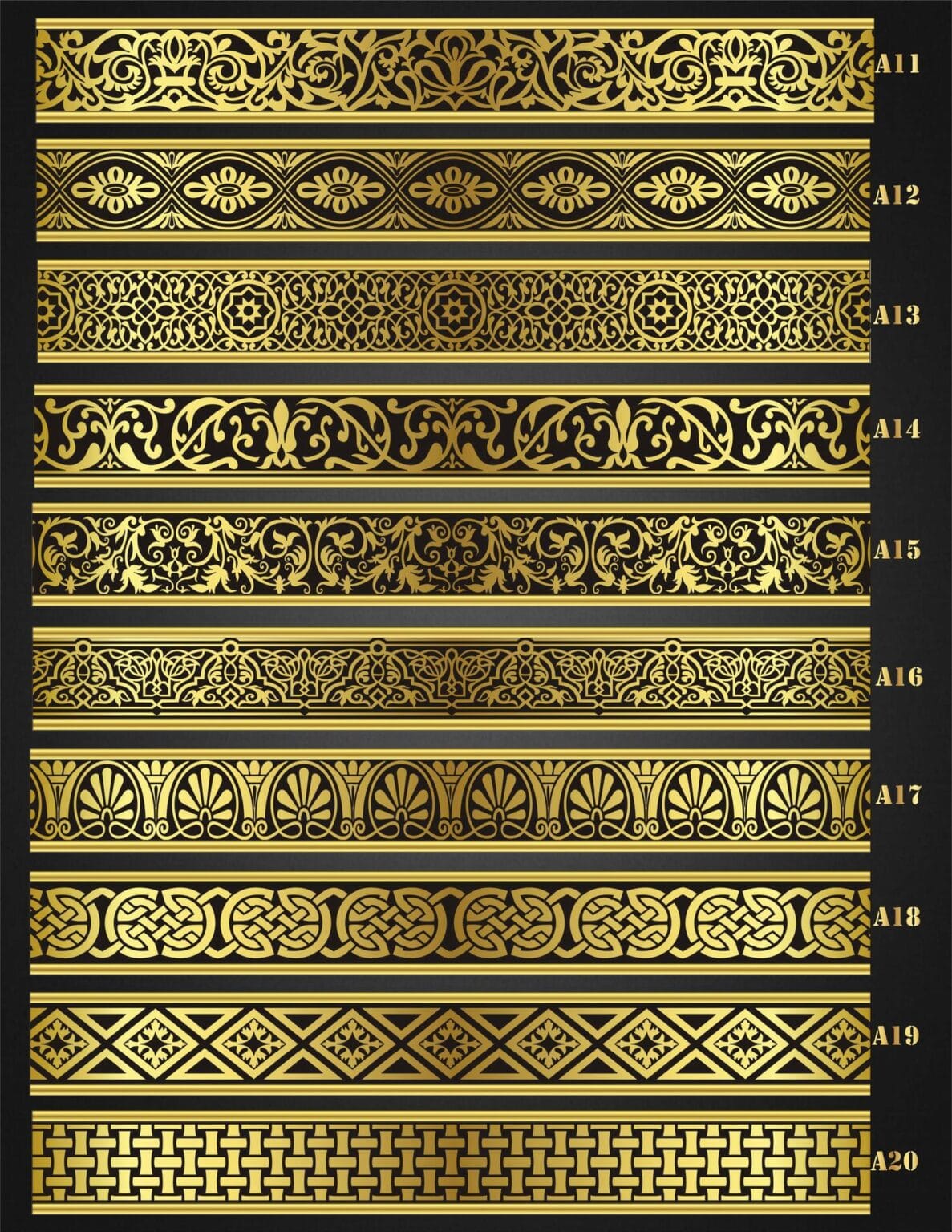 120 نقش DXF — Motifs DXF Salon Marocain